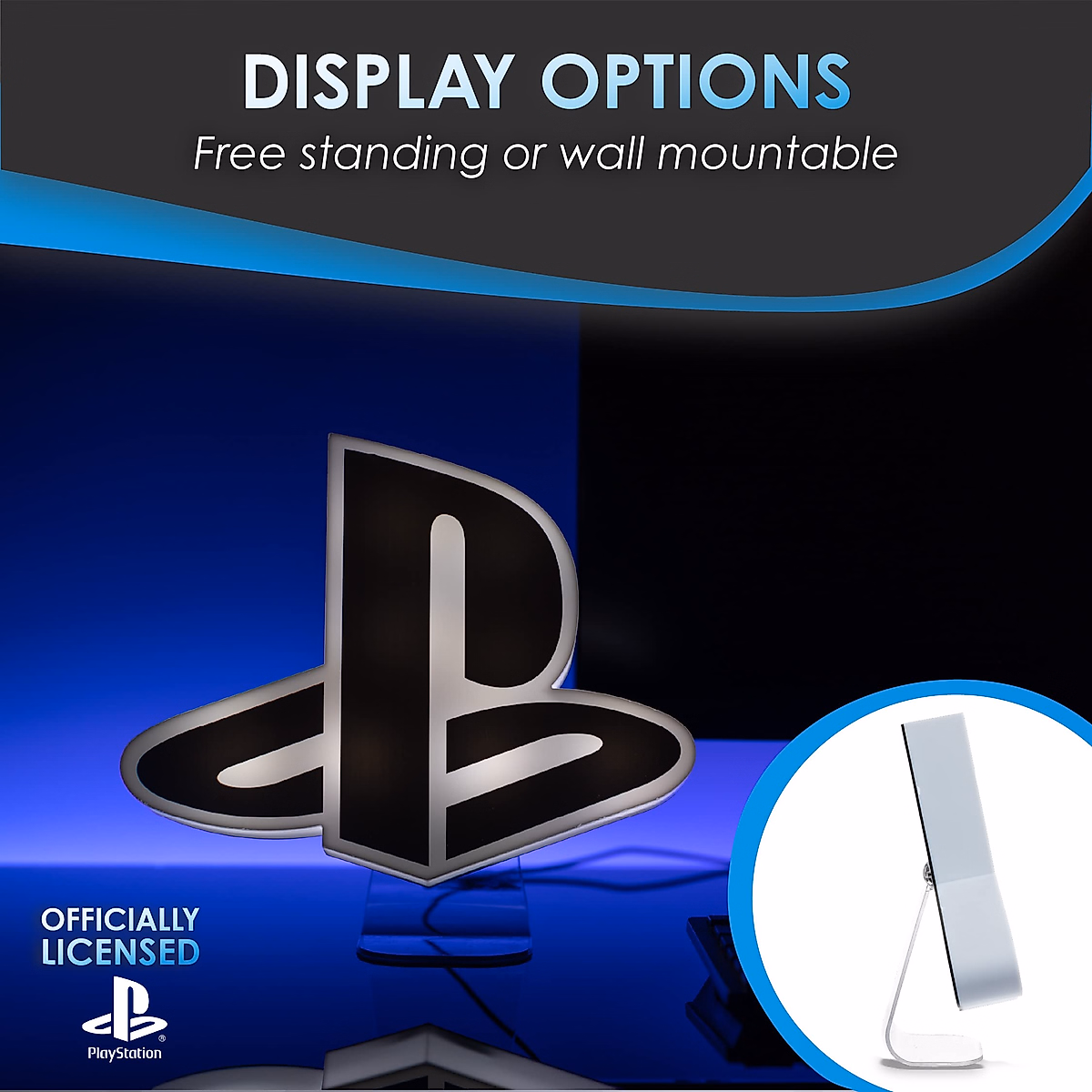 Playstation Metal Drink Coasters and Logo Lights Playstation Merchandise and Game Room Decor