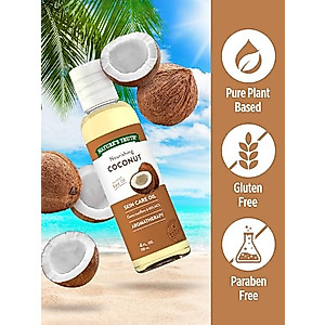 Nature's Truth Coconut Oil Liquid for Skin | 4 oz | Unscented Base Oil | Paraben Free