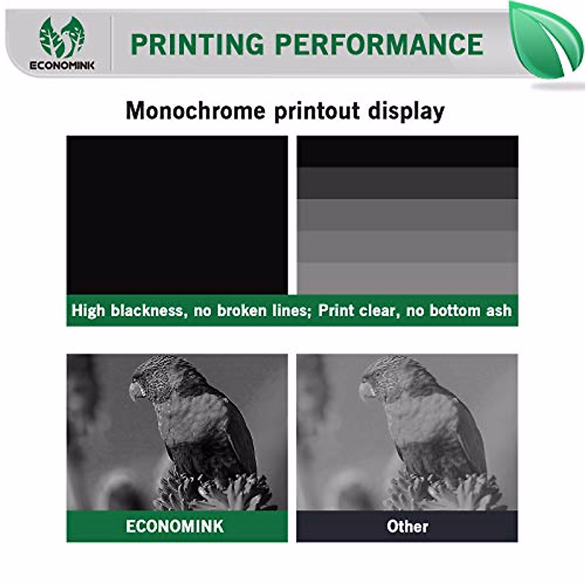 Economink Remanufactured 62 Black Ink Cartridge Replacement for HP 62XL High Yield to use with Envy 7640 5660 5540 7645 7644 5643 5640 5661 5642 7643 OfficeJet 250 200 5741 5740 5745 (1 Pack)