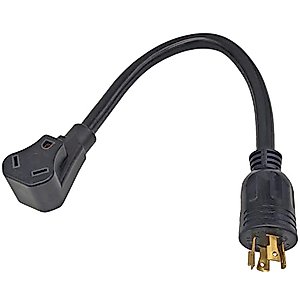 Fullsky FC-L42TTMale L14-20P Twist Lock 20A Adapter, Generator to RV Adapter Cord, Male 4Prong 20 Amp Twist Lock Adapter, L14-20P to TT-30R for Generator to RV Trailer Camper Output 125V