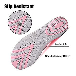 Lightweight Water Shoes for Men Women Aqua Shoes Socks Quick Dry Barefoot Swim Pool Shoes for Surf Diving Yoga Size 7 Women / 6 Men B Pink