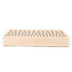 98 Holes Wooden Professional Leathercraft Tool Holder Rack Stand Leathercraft Stand Holder Organizer Leather Tools Storage Holder for Leather Working Tools Organizer Storage Wooden Leather Holder Tool