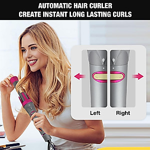 ECOJIA 3 in 1 Curling Iron Automatic Hair Styling Curler Wand Set with 3 Interchangeable Ceramic Coasting Barrels(0.75'' to 1.25'') Temperature Adjustments Fast Heat-UP 446°F for Long Medium Hair