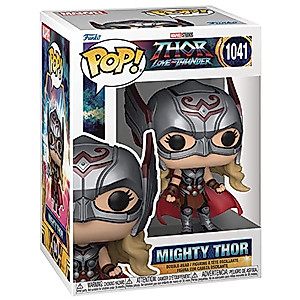 POP Thor: Love and Thunder - Mighty Thor [Jane Foster] Funko Vinyl Figure (Bundled with Compatible Box Protector Case), Multicolor, 3.75 inches