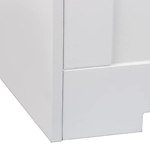 JungleA 30 Inch Toy Chest Wooden Storage Bench 150L Toy Box Blanket Chests Trunks Foot Rest Seat for Bedroom Living Room Entry White