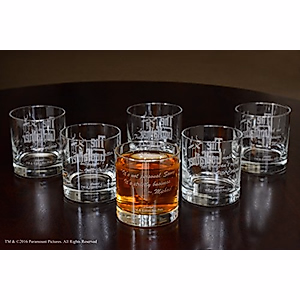 The Godfather Etched Whiskey Glass - with Logo & Quote ''It's not personal Sonny. It's strictly business'' - Officially Licensed, Premium Quality, Handcrafted Glassware, 11 oz. Collectible Rocks Glass