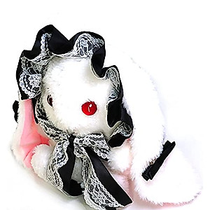 Nite closet Lolita Purse Rabbit Crossbody Bag for Women (White/black)