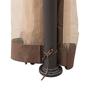 Sunjoy Pendleton 10.5 x 13 ft. 2-Tier Steel Gazebo, Tan & Brown