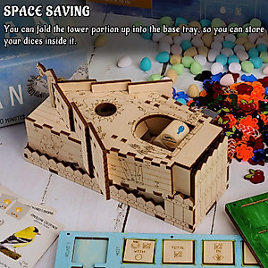 CZYY Bird Feeder Dice Tower with Tray Wood Laser Cut Perfect for Wingspan and Other Tabletop Games