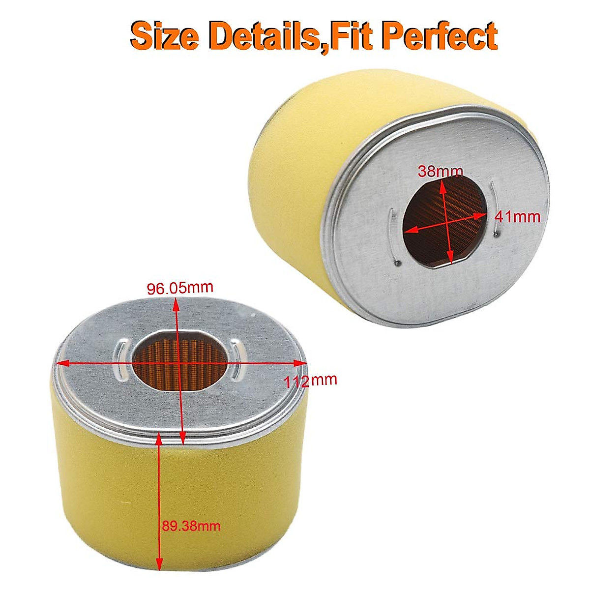 HIFROM Replace Pack of 5 GX390 Air Filter, Air Filter Replacement for Honda 17210-ZE3-010, 17210-ZE3-505 GX340 GX390 11HP & 13HP Engine, 17210-ZE3-010 Air Filter,17210-ZE3-505 Air Filter