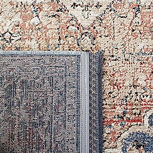 Safavieh Vivaldi Collection 9' x 12' Blue/Rust VIV565M Traditional Vintage Oriental Area Rug