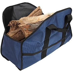 SC Lifestyle Premium Firewood Log Carrier- Wood Tote (Navy Blue)