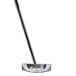 Bell IV N-390 No-Offset Center Shaft Full-Mallet Golf Putter + Tacki-Mac Jumbo Flat Top Grip (Right, 39)
