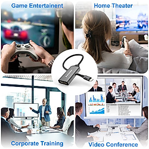 USB C to HDMI Adapter (4K@30Hz，1080P@60Hz),USB Type-C to HDMI Adapter [Thunderbolt 3 Compatible] Compatible with MacBook Pro,Samsung Galaxy S9/S8, Surface Book 2, Dell XPS 13/15, Pixelbook More