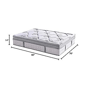 Classic Brands Gramercy Cool Gel Memory Foam and Innerspring Hybrid 14-Inch Euro Pillow Top Mattress | Bed-in-a-Box King
