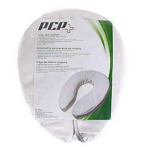 Raised Toilet Seat Cushion, 2" High Padded Comfort Support, Universal Fit, Portable with Adjustable Fastening Straps