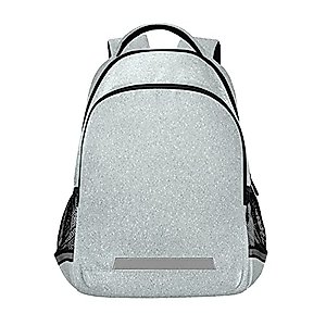 xigua Silver Glitter Texture Print Backpack Casual Daypacks Outdoor Sports Rucksack School Shoulder Bag for Boys Girls Teens