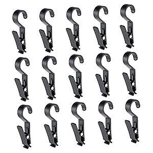 HOOTNEE 15pcs Clip Heavy Duty Clothes Pin Laundry Drip Dry Hooks Boot Hangers for Closet Clothing Pins Heavy Duty s Hooks Boot Hanger Hooks Towel Hook Multipurpose Clothes Pegs Black Abs