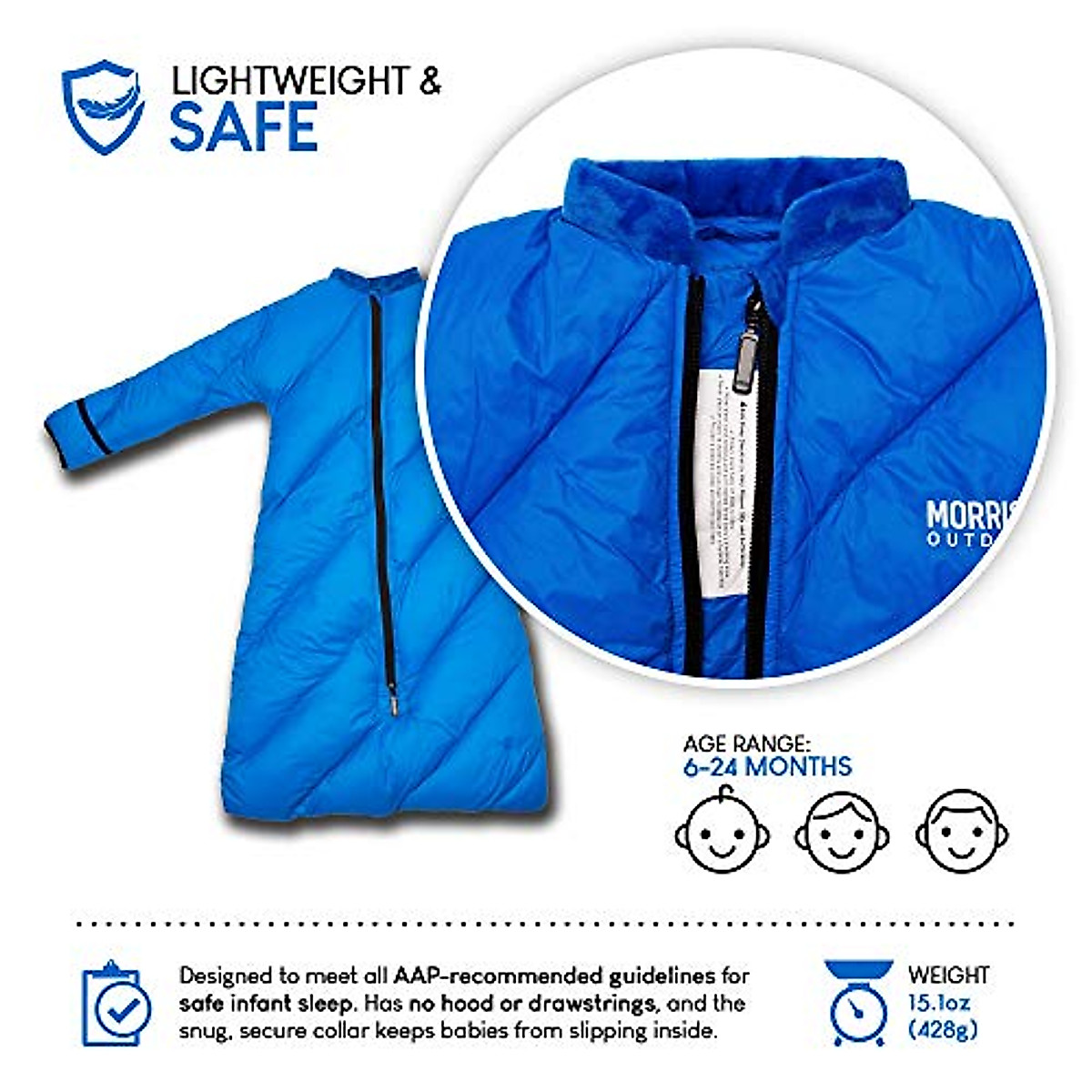 Morrison Outdoors Little Mo 40 Baby Sleeping Bag - Blazing Blue