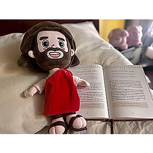 Pinkey Smile My Jesus Plush 14" Large Christ Doll Cute Christian Stuffed Plush of Son of God for Children, Church, Sunday School, Religious Gift, Kids Jesus Gift