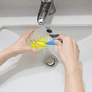 AUEAR, Milk Bottle Nipple Brushes Pacifier Sponge Cleaning Small Brush Cleaner Set for Bottles and Accessories (8 Pcs)