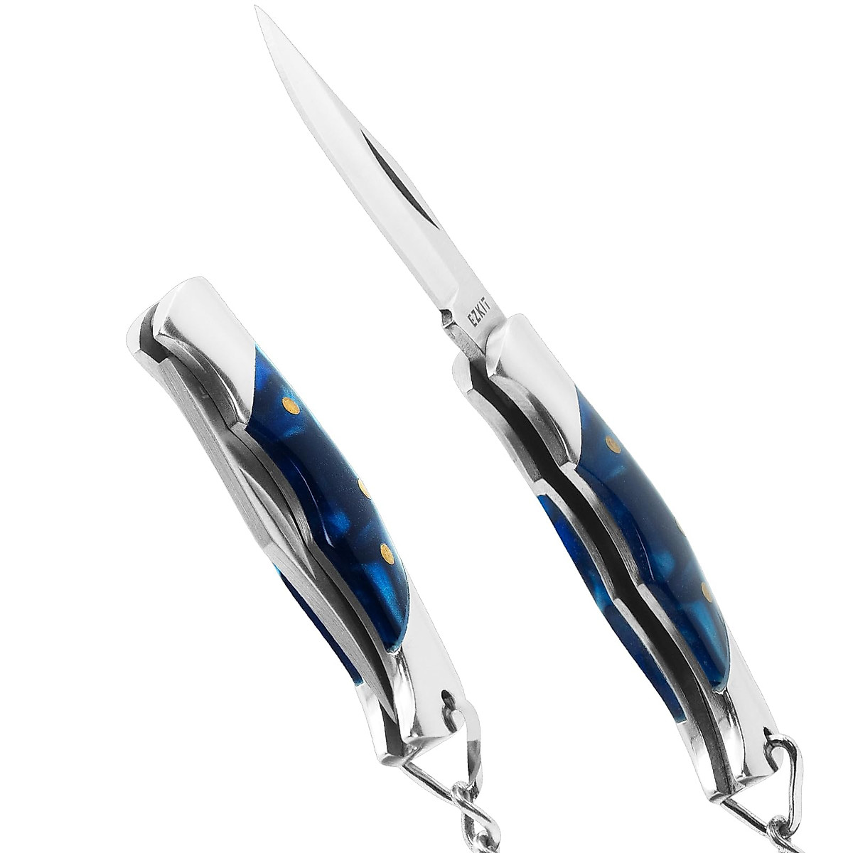 EZKIT Small Pocket Knife, EDC Pocket Knife, D2 Stainless Steel and Wood Handle, Small Knife, Blade Length 1.5in