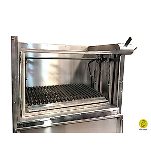 Parilla Charcoal Griddle with Manual Lift - NSF Certified - Professional Grade