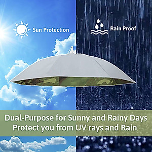 Mifashion Umbrella hat for kids and adult （Silver-Camouflage