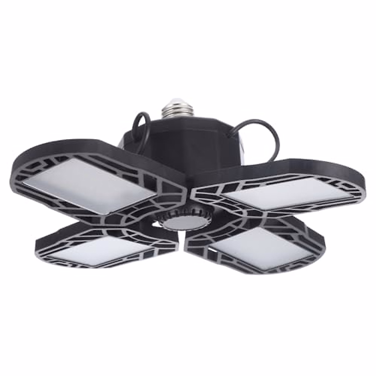 NULYLU 360 Workshop Folding Light Ceiling Light 3 Foot LED Shop Lights LED Deformable Lamp Uplighting Uplights Indoor Office Lighting Garage Light Deformation Lamp Warehouse Light Black