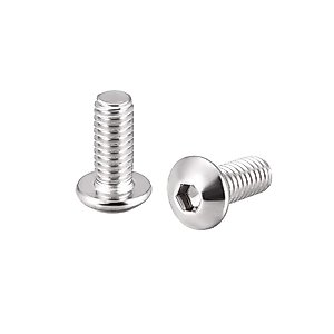 uxcell M4x10mm Machine Screws Hex Socket Round Head Screw 304 Stainless Steel Fasteners Bolts 20pcs