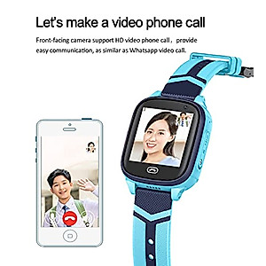 SG Latest Smartwatch for Kids 4G Smart Watch for Children GPS Tracker Kids Monitoring Voice Video Chat SOS Alarm Fitness Tracker Waterproof Phone Watch HD Screen Android iOS Best for Boys