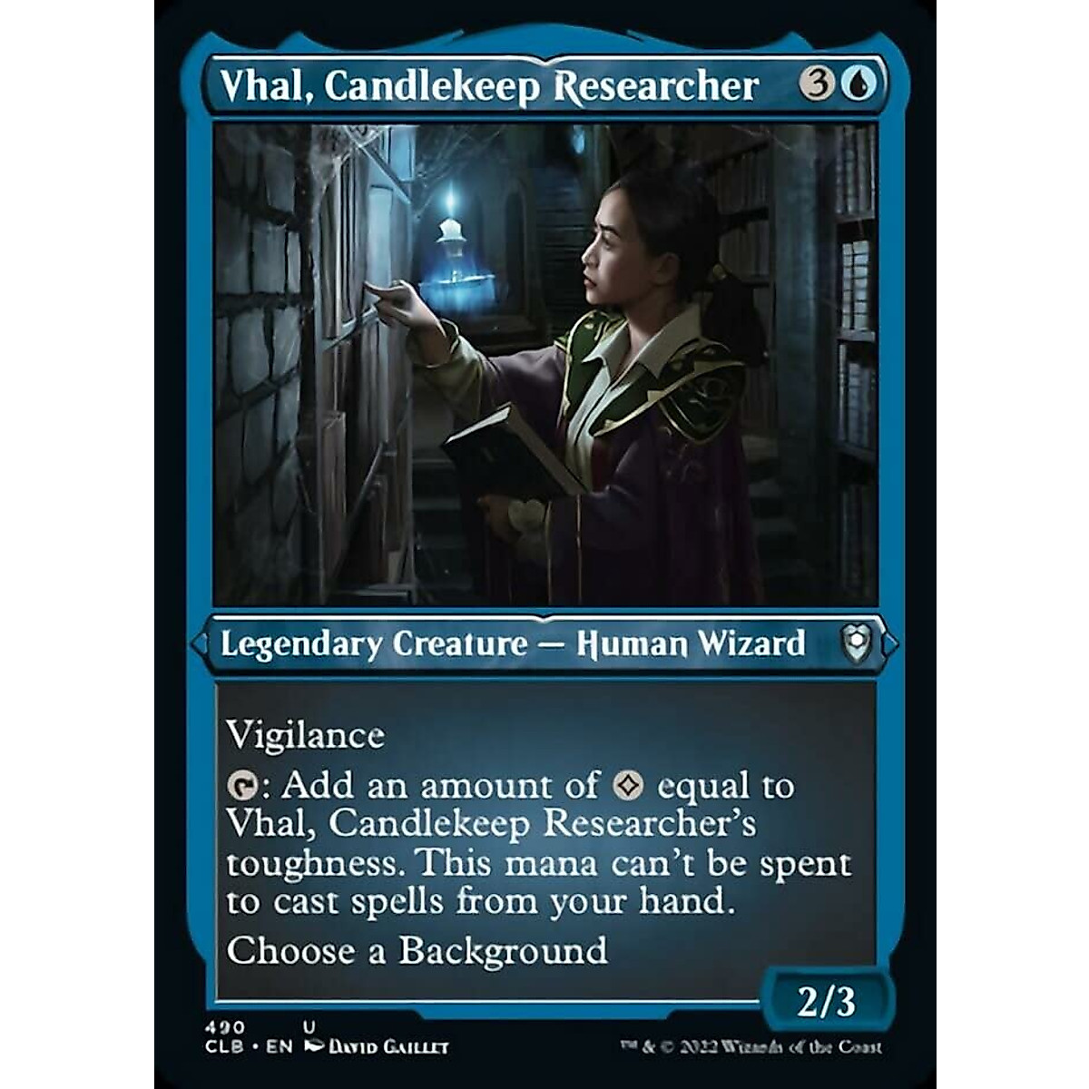 Magic: the Gathering - Vhal, Candlekeep Researcher (490) - Etched - Foil - Battle for Baldur's Gate