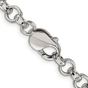 IceCarats 925 Sterling Silver 6.75mm Cable Link Chain Belcher Necklace 18 inch