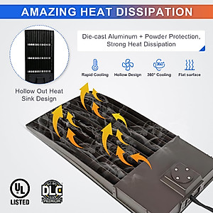 OSTEK 450W LED Parking Lot Light with Slip Fitter Mount, 5000K 63000Lm(140lm/w) Shoebox Light IP65 Waterproof Outdoor Street Area Light, Commercial Outdoor Lighting 100-277V ac, UL&DLC Listed