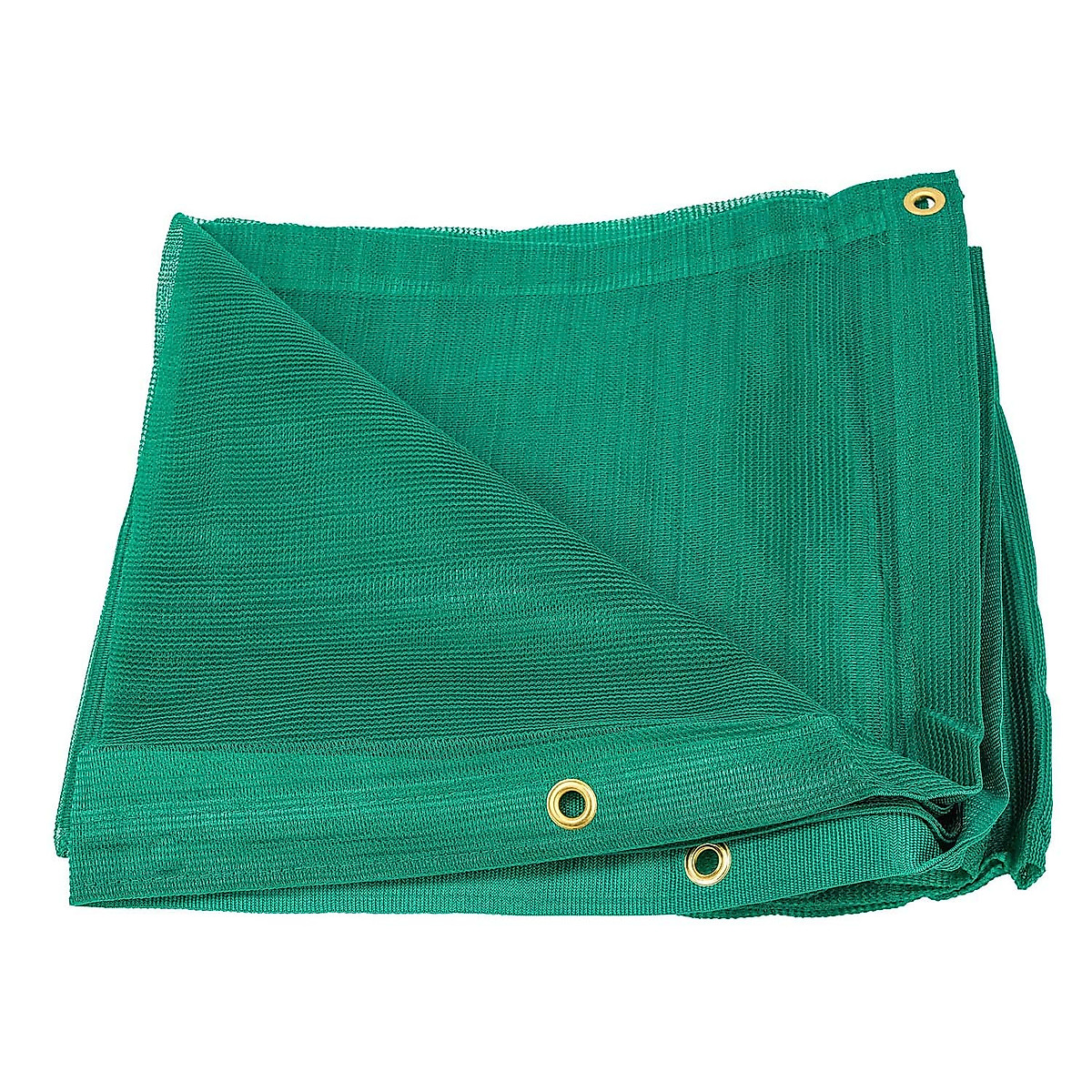 Mytee Products 8' x 10' Green Heavy Duty 6 Oz 70% Shade Mesh Tarps with Grommets ROLL-Off | Sturdy Mesh Tarp Shades for Sun Light Blockage, Green House, Garden, Swimming Pool, Balcony Privacy Mesh