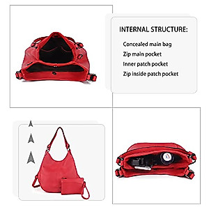 Hobo Bags for Women Faux Leather Ladies Purses and Handbags Tote Shoulder Bag Large Crossbody Bags