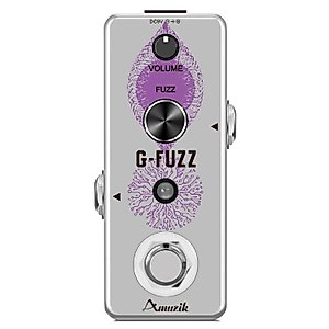 Amuzik Classic Guitar Pedals Analog Fuzz Effect Pedal Vintage G-Fuzz Effect Pedal For Electric Guitar Bass with True Bypass