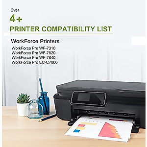 812XL Ink Cartridges Remanufactured Replacement for Epson 812 812 XL Ink Cartridges for WF-7840 WF-7820 WF-7310 EC-C7000 Printer (2 Black)