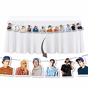 Pop Music Party Banner Decoration (10 foot) for Justin Bedroom Decor, Birthday Parties, Showers, Concerts, Coworker Gift, or Wall Decor