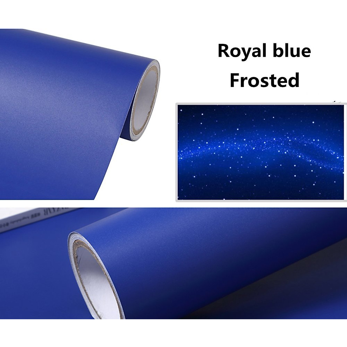 Temall Solid Color Frosted Self Adhesive Wallpaper Waterproof Shelf Drawer Liner Cabinet Sticker 15.6 inch by 9.8 Feet (Royal Blue)