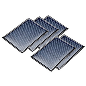 uxcell® 5Pcs 5V 50mA Poly Mini Solar Cell Panel Module DIY for Phone Light Toys Charger 60mm x 44mm