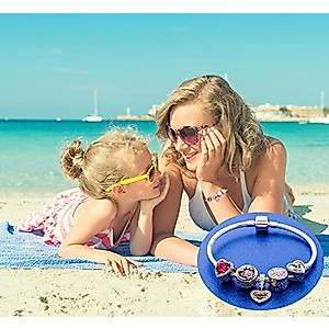 ENJOOOY Sterling Silver Mother Charm Best Mom Charm Pendant with 24k Gold Plating Heart Love Charm Bead fit Women Charm Bracelets