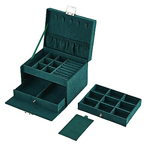 ZZYINH AN207 Jewelry Organizer Multilayer Jewelry Storage Box, Earrings, Earrings, Drawer Type Jewelry Box Ring Necklace Portable Jewelry Box Small Jewelry