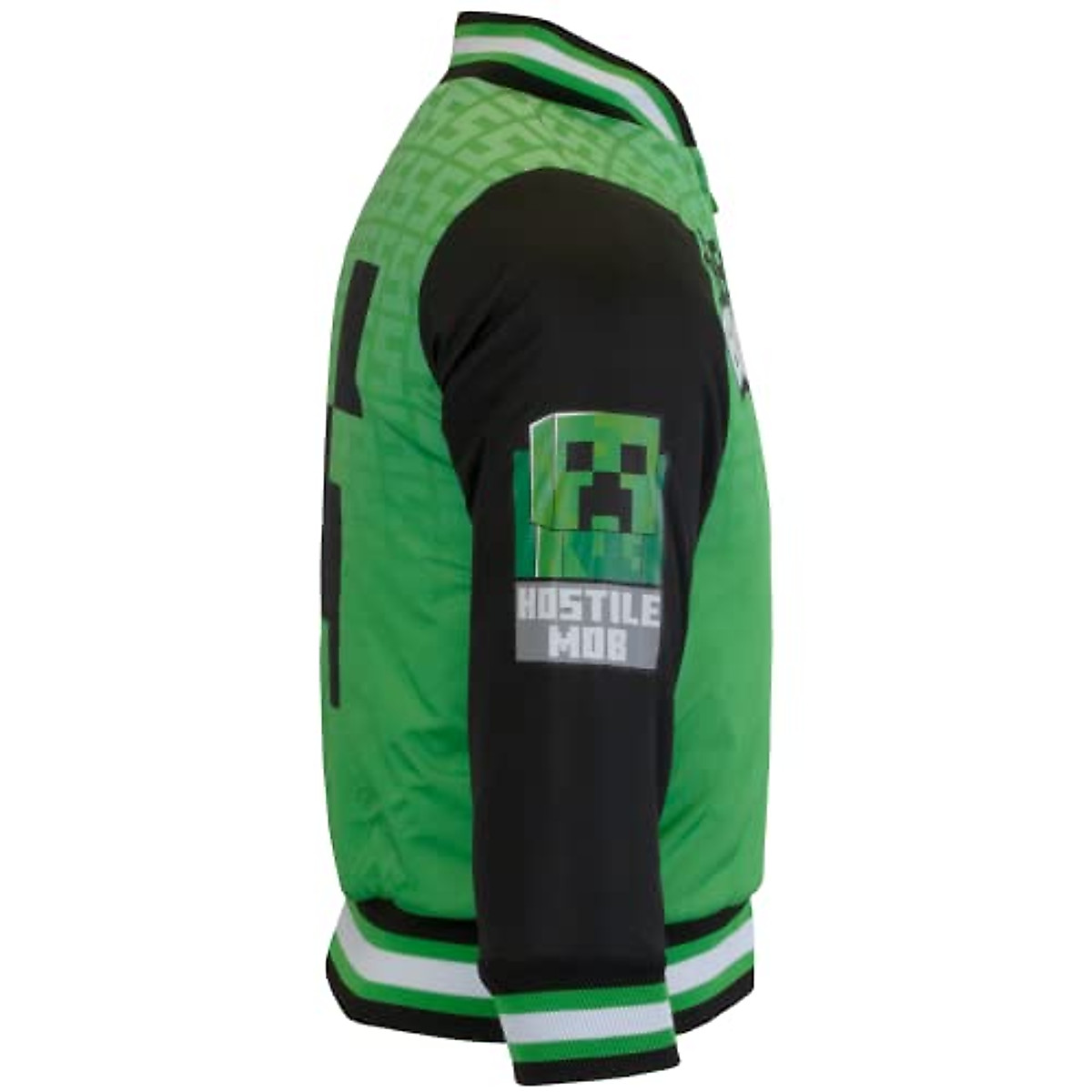 Minecraft Bomber Jacket for Boys, Boys Bomber Jacket (Green, Size 4)