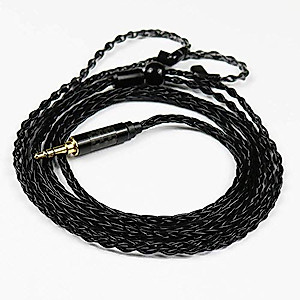 Senlee 8 Core Upgrade Silver Plated Copper Earphone Cable, Replacement IEM Cable Improved 2Pin 3.5MM Plug for KZ ZSN Pro ZS10 Pro AS16 TRN BA5 ST1(for KZ ZSN ZSX ZS10 Pro, 3.5MM Plug)