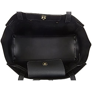 Nanette Lepore Emery Vegan Leather Tote Shoulder Bag One Size Black