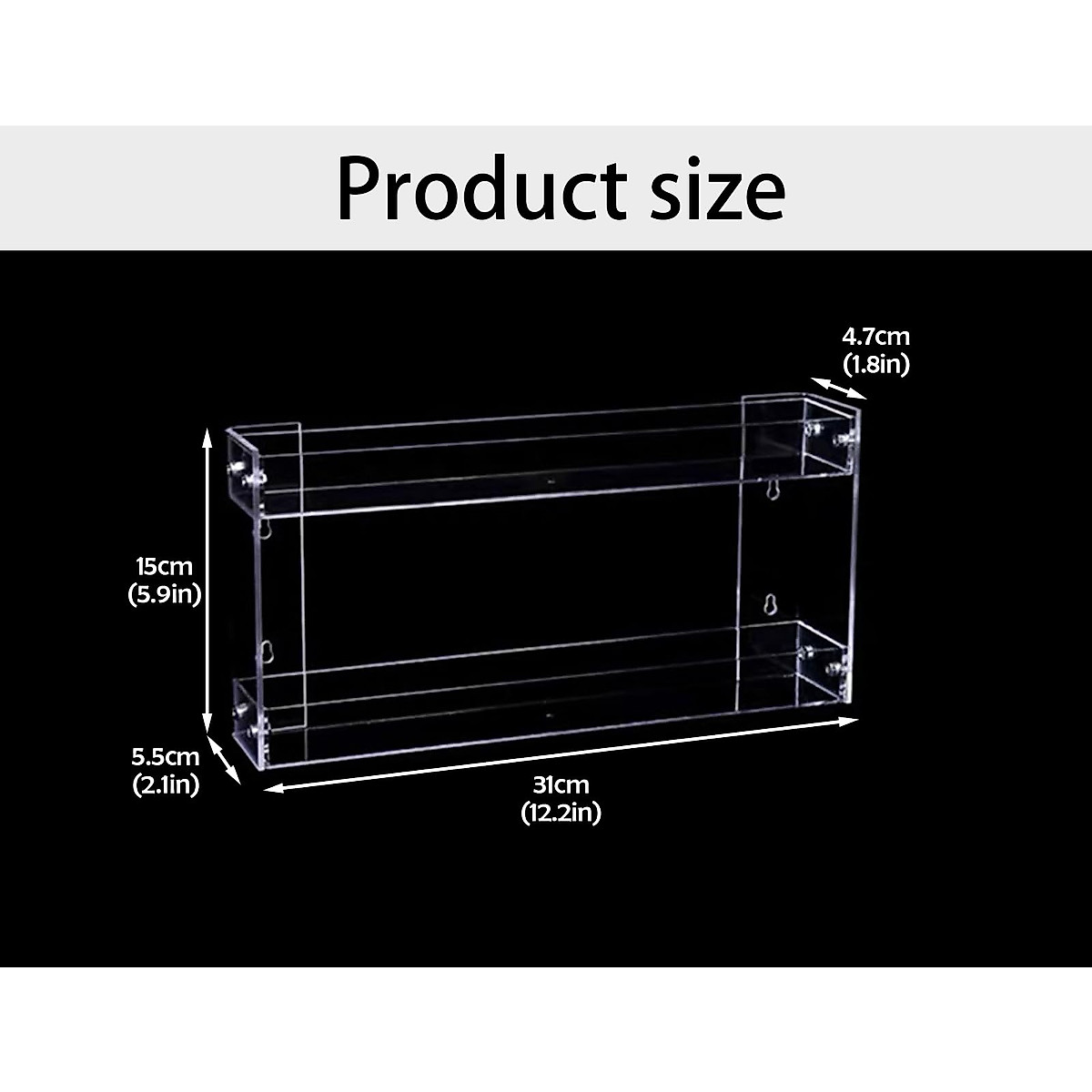 2 Pack Medicine Cabinet Wall Mounted,Transparent Lattice Medicine Storage Box, No Installation Required Medicine Cabinet Organizer, Small Wall Cabinet for Bathroom, Kitchen, Rv, First Aid, and More
