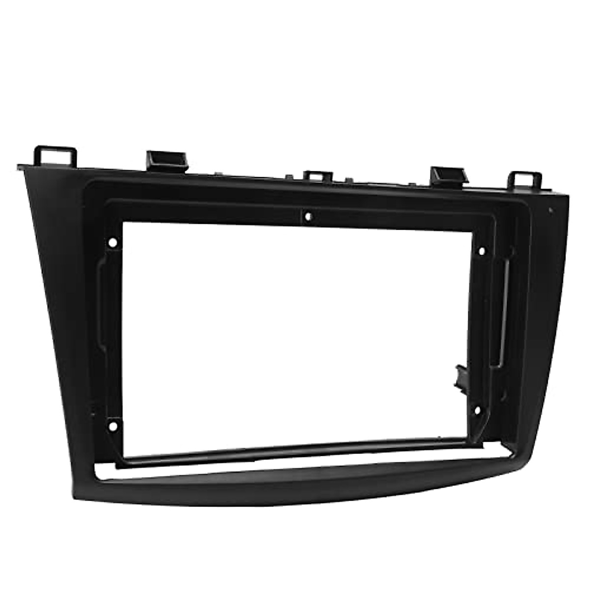Aramox 9in Dash Fascia, Car Navigation Panel Frame Black Stereo Radio Dash Mounting Fascia Compatible with Mazda 3 2010-2013