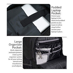 Rockland Business Pro USB Laptop Backpack, Black, Large