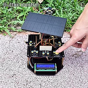 KEYESTUDIO DIY Solar Tracking Electronic Kit for Arduino,Smart Phone Charging Module,Temperature and Humidity Sensor,BH1750 Light Sensor etc.Educational Programming Kit for Teens Adults 15+